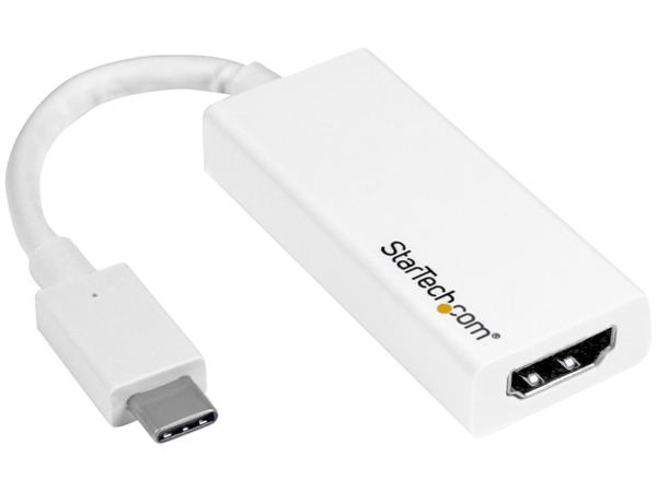 StarTech USB-C to HDMI Adapter with 4K 30Hz - White | Monitor Cables ...