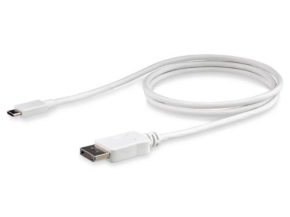 StarTech 1m USB-C to DisplayPort Cable 4K 60Hz White - Monitor Cables ...