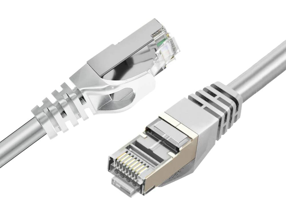Cruxtec 50cm CAT7 10GbE SF/FTP Triple Shielding Ethernet Cable - White ...