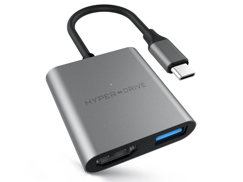 Hyper HyperDrive 4K HDMI 3-in-1 USB-C Hub Gray - Apple Cables ...