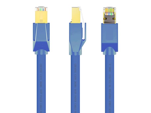 Cruxtec 5m CAT8 40GbE SF/FTP Triple Shielding Ethernet Cable - Blue ...