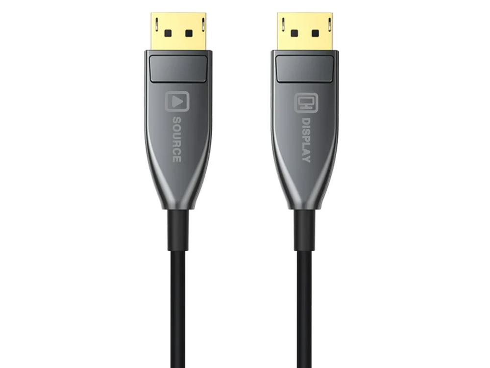 Cruxtec 15m DisplayPort 1.4 8K Active Optical Fiber Cable - DS8K-15-BK ...