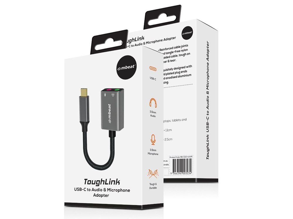 MBeat ToughLink USB-C to Audio & Microphone Adapter | MB-XAD-CAXM ...