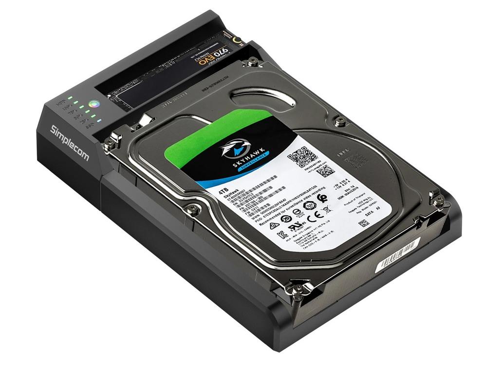 Simplecom SD570 NVMe M.2 + SATA HDD and SSD Dual Bay Docking Station ...