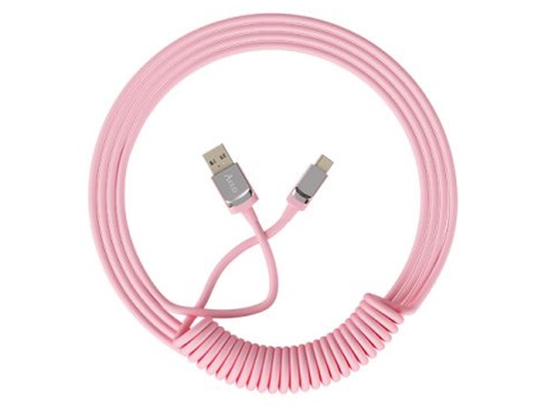 Akko Keyboard Coiled Cable Pink | Keyboard Accessories | 6925758615266