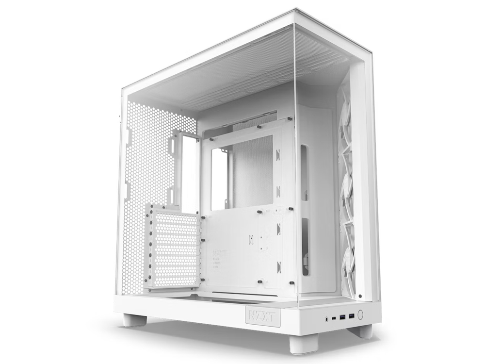 NZXT H6 Flow Compact Dual-Chamber Mid-Tower Airflow Case - All White ...