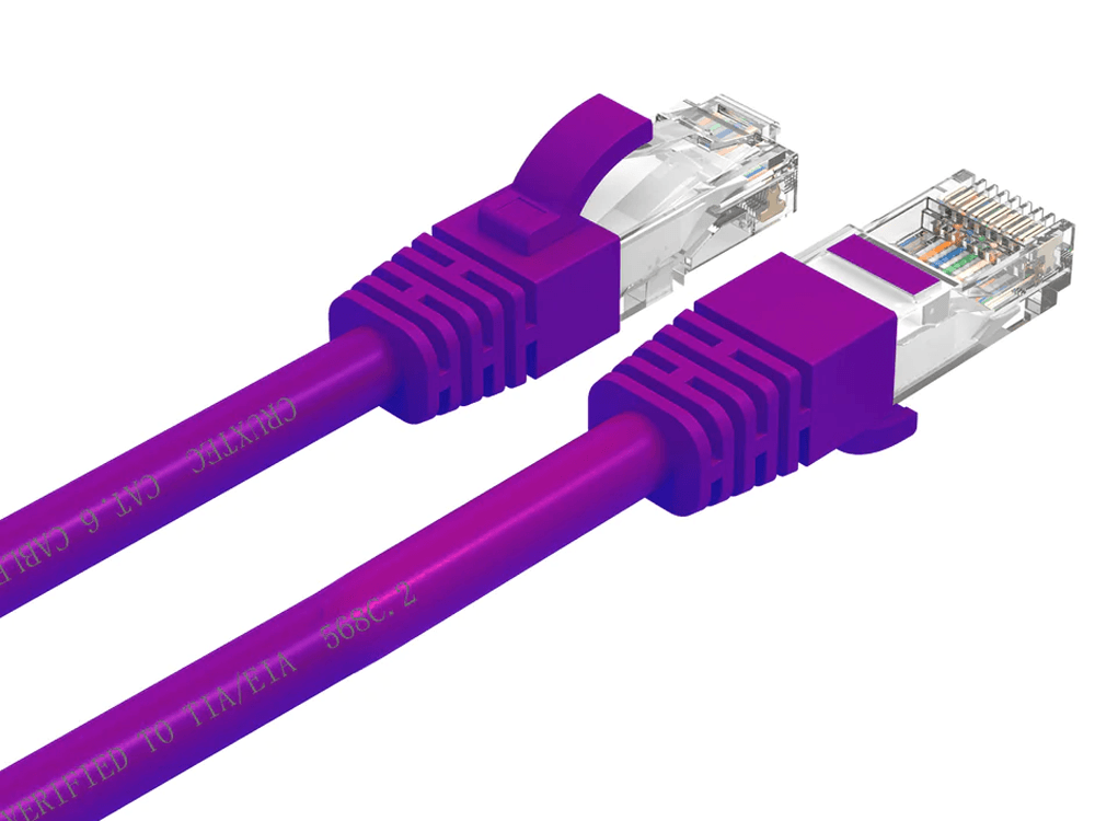 Cruxtec 1m Cat 6 Ethernet Cable - Purple | Network Cables | RC6-010-PU