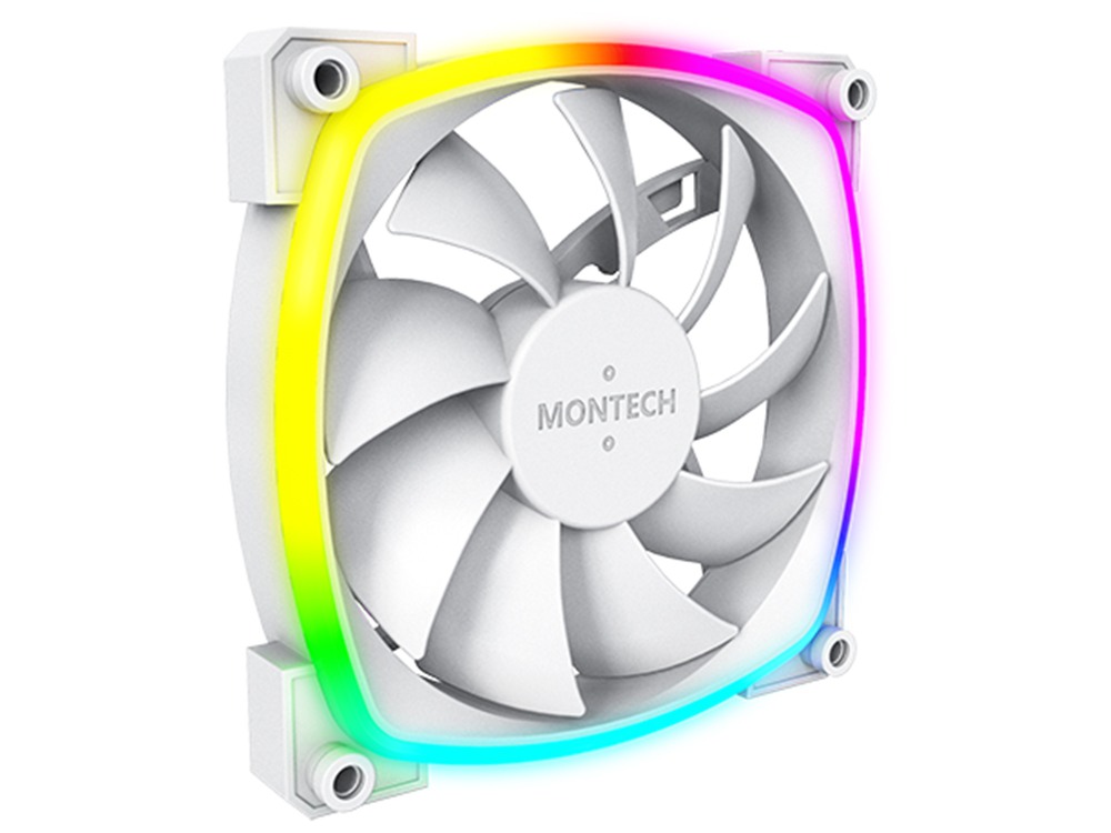 Montech AX120 120mm ARGB PWM Fan - White | Case Fans & LED Lighting