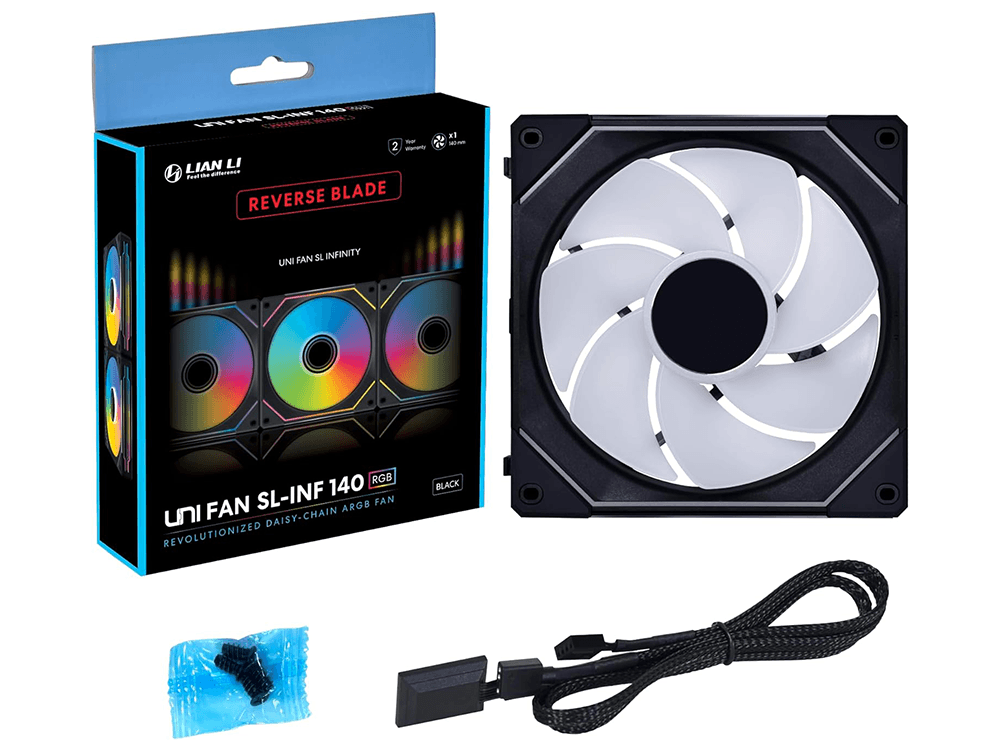 Lian Li UNI SL-INF 140 ARGB Reverse Blade 140mm Fan - Black | Case Fans ...
