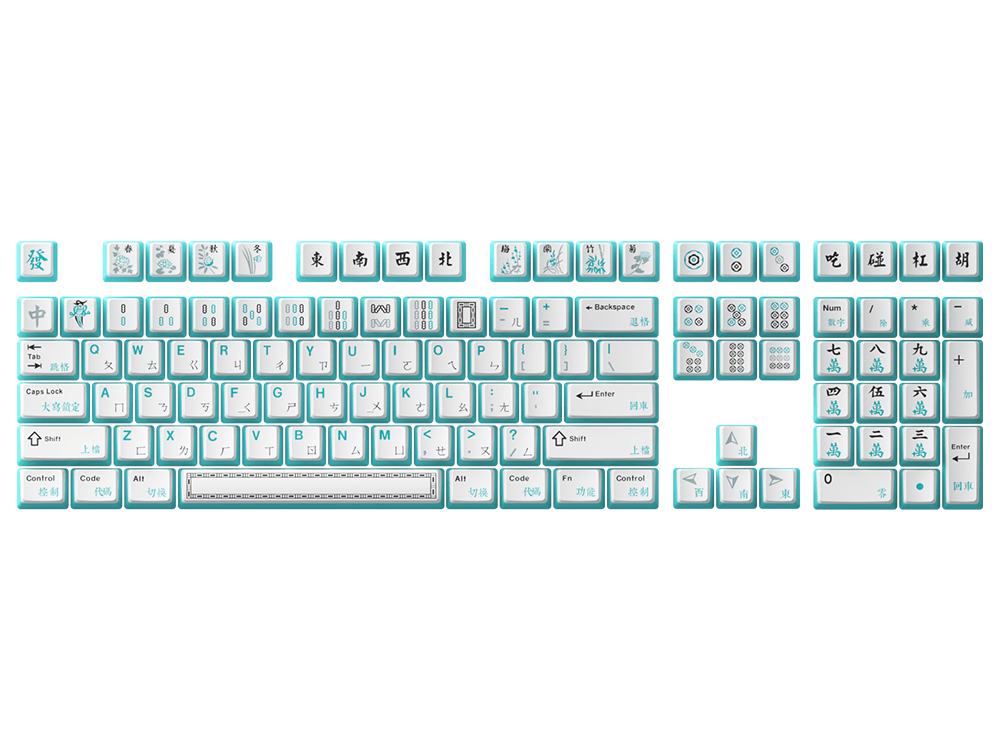 Akko Mahjong Keycap Set (108-Key) - Premium Keyboard Accessories