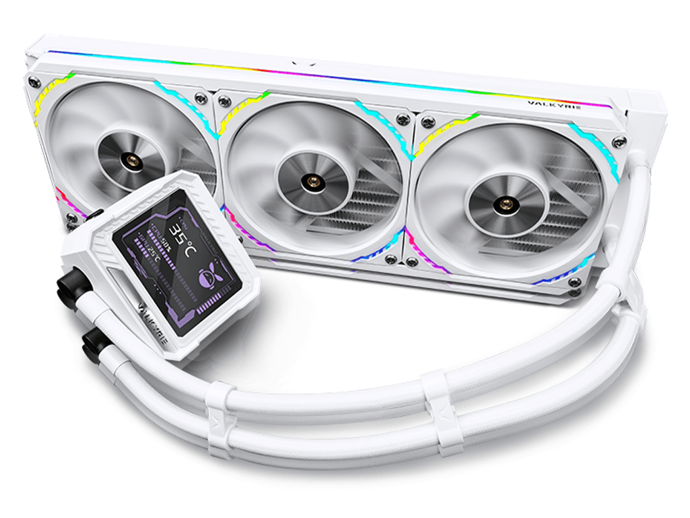 Valkyrie V360-Merlin 360mm Liquid CPU Cooler - White | Fast Delivery