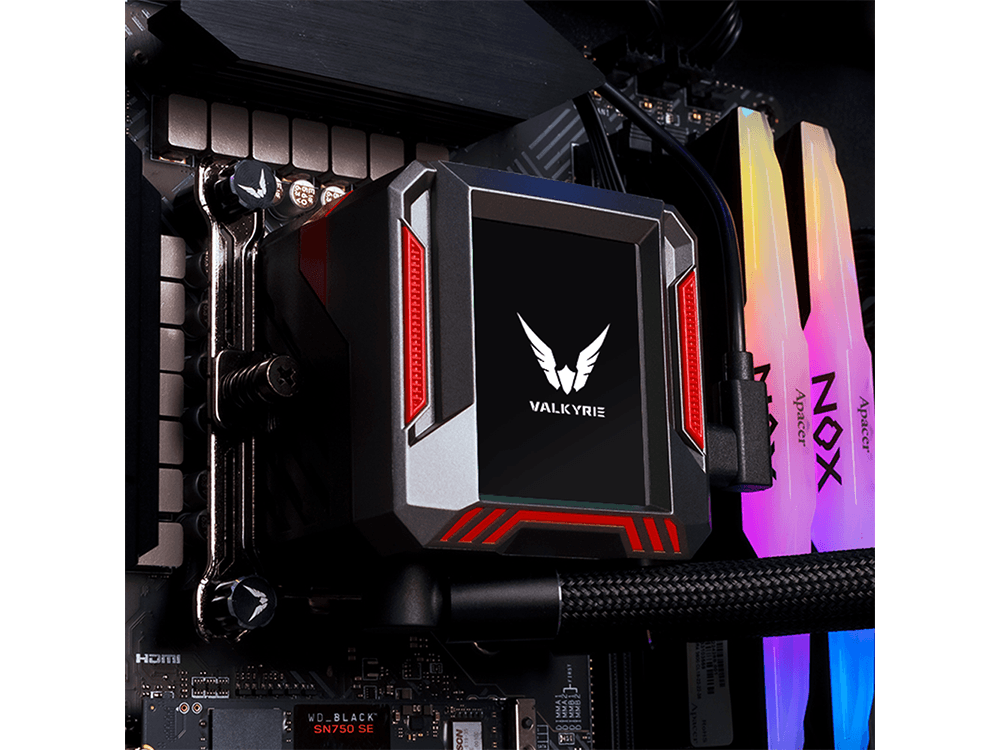 Valkyrie Syn 240 240mm 2.4" LCD All-in-one Liquid CPU Cooler - Black ...