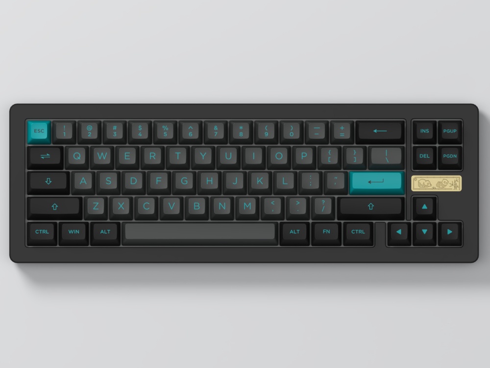 Akko ACR Pro 68 CAP Golden Yellow Switch Keyboard - Black & Cyan | Akko ...