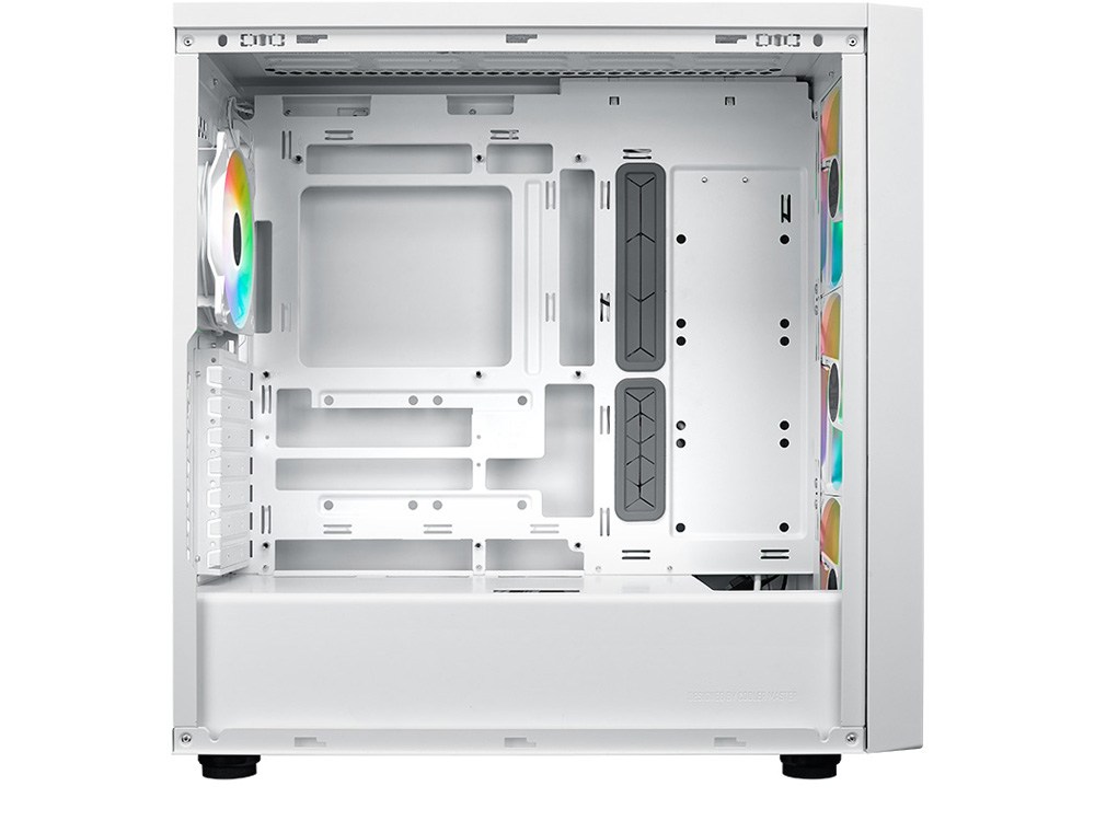 Cooler Master MasterBox 600 Tempered Glass Mid-Tower Case - White ...