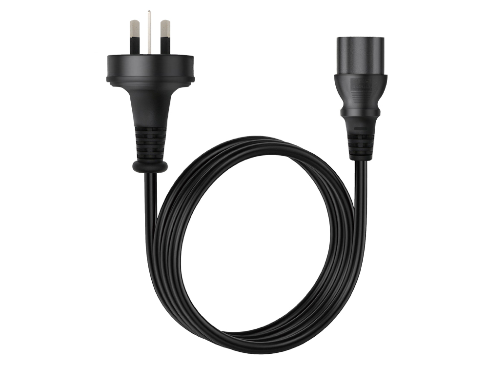 Cruxtec 3m 3 Pin AU Male to Female IEC-C13 Power Cable [PTP-100-3MBK]