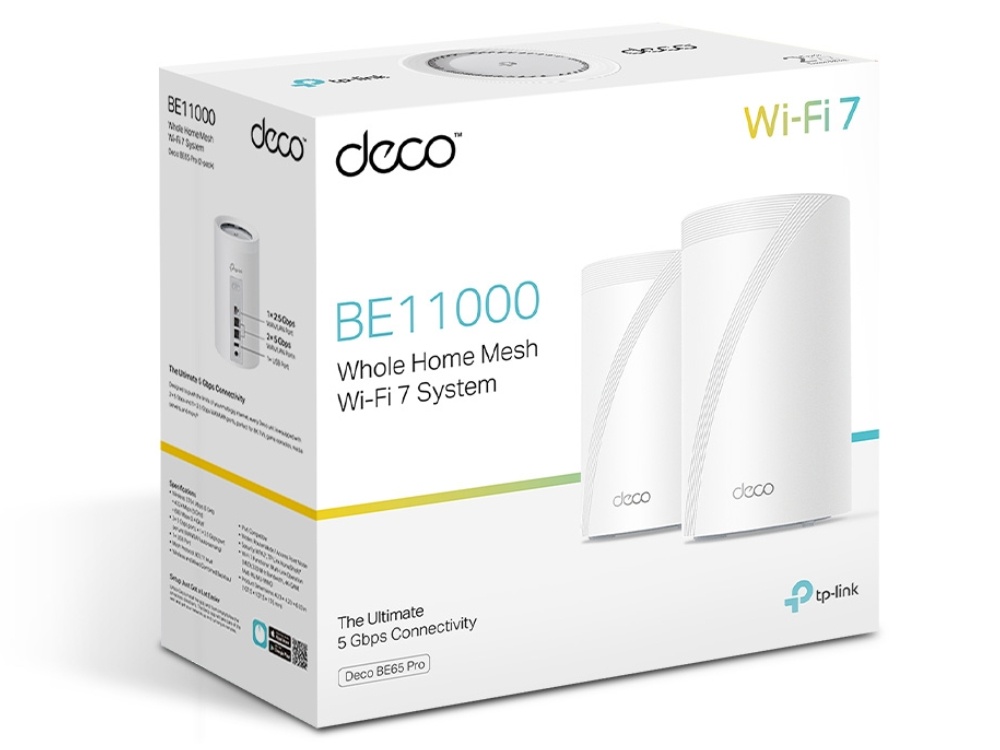 TP-Link Deco BE65 Pro BE11000 Whole Home Mesh Wi-Fi 7 System (2-pack ...