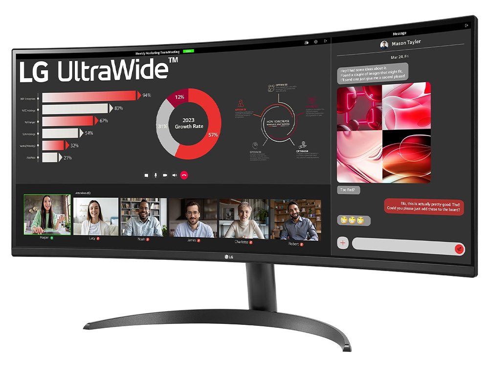 LG 34WR50QK-B 34" WQHD VA 100Hz Curved Monitor [34WR50QK-B]