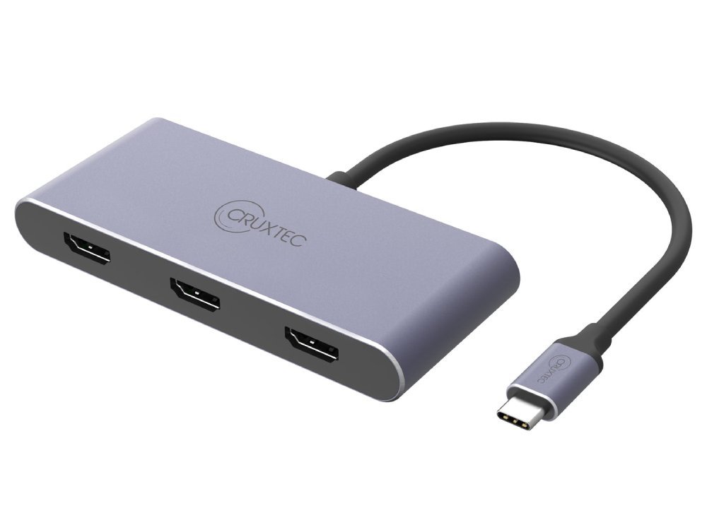 Cruxtec USB-C to 3 x HDMI Multi-Monitor 8K Adapter [CT3H-8K-SG]