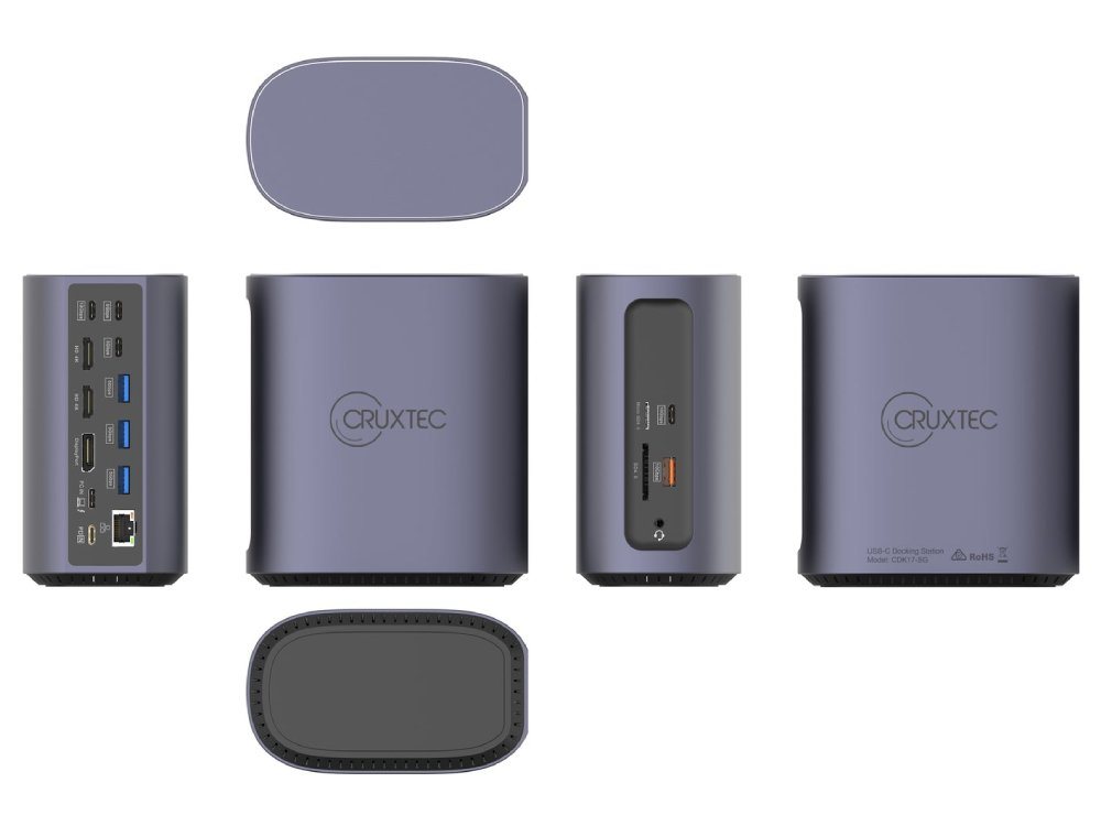 Cruxtec Universal 17-in-1 USB-C Multifunctional Docking Station [CDK17-SG]