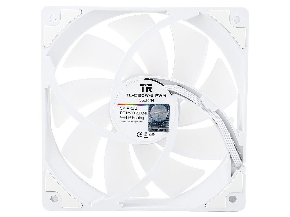 Thermalright TL-C12CW-S X3 ARGB 120mm Fan - White (3-Pack) [TL-C12CW-S X3]