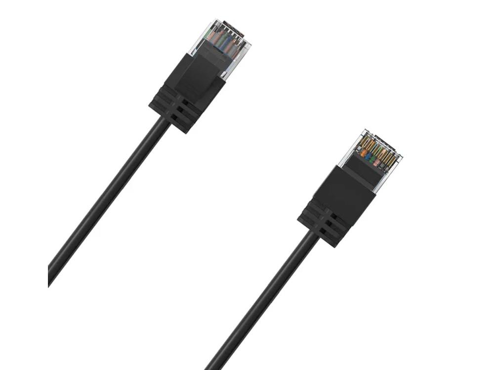Cruxtec RF6A 2m Ultra-Thin CAT6A U/UTP 28AWG Ethernet Cable - Black ...