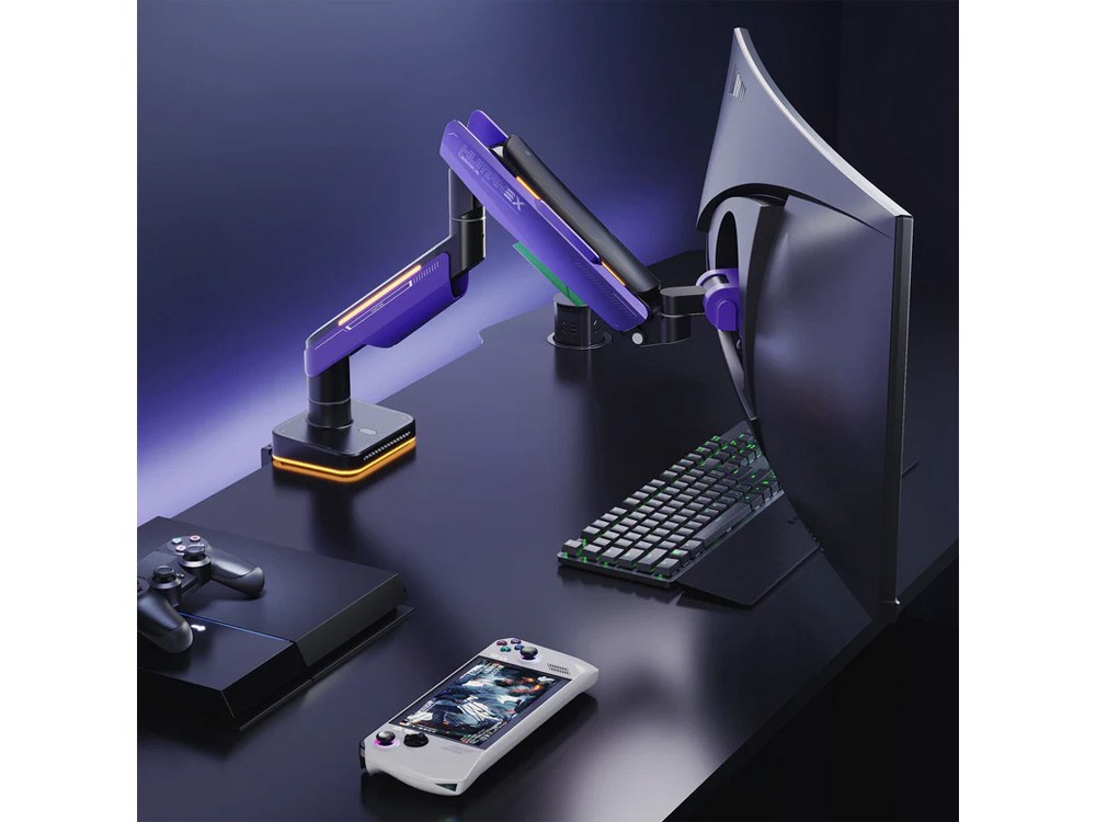 Humanmotion T18-1X RGB Lighting Gaming Monitor Arm [T18-1X]