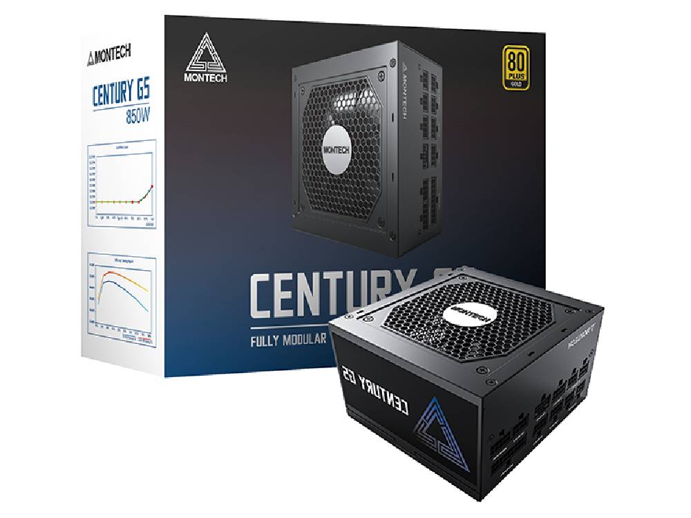 Montech CENTURY G5 850W 80+ Gold ATX 3.0 Fully Modular Power Supply ...