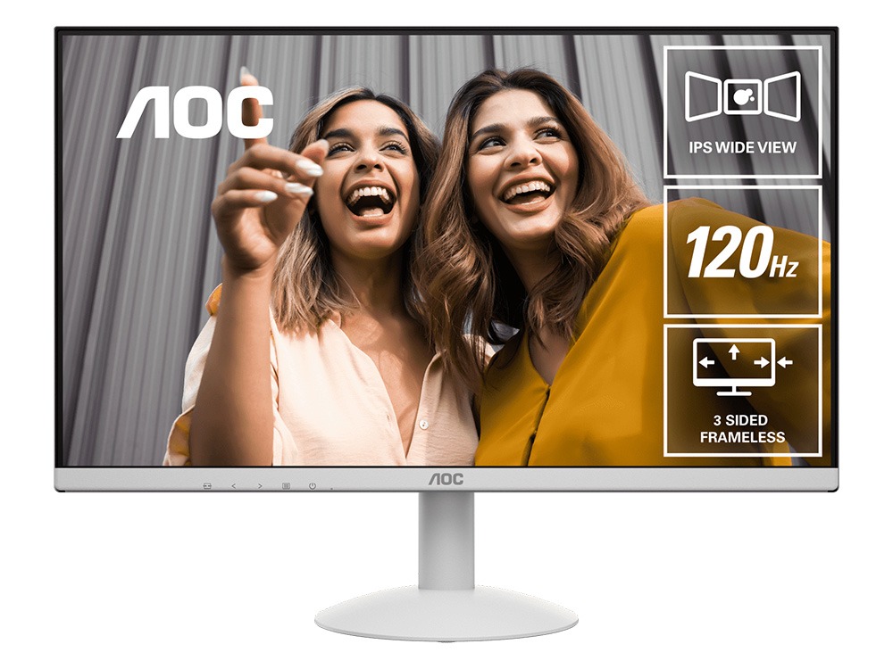 AOC 24B30H2/BW 24" FHD IPS 120Hz AdaptiveSync Monitor - White [24B30H2/BW]
