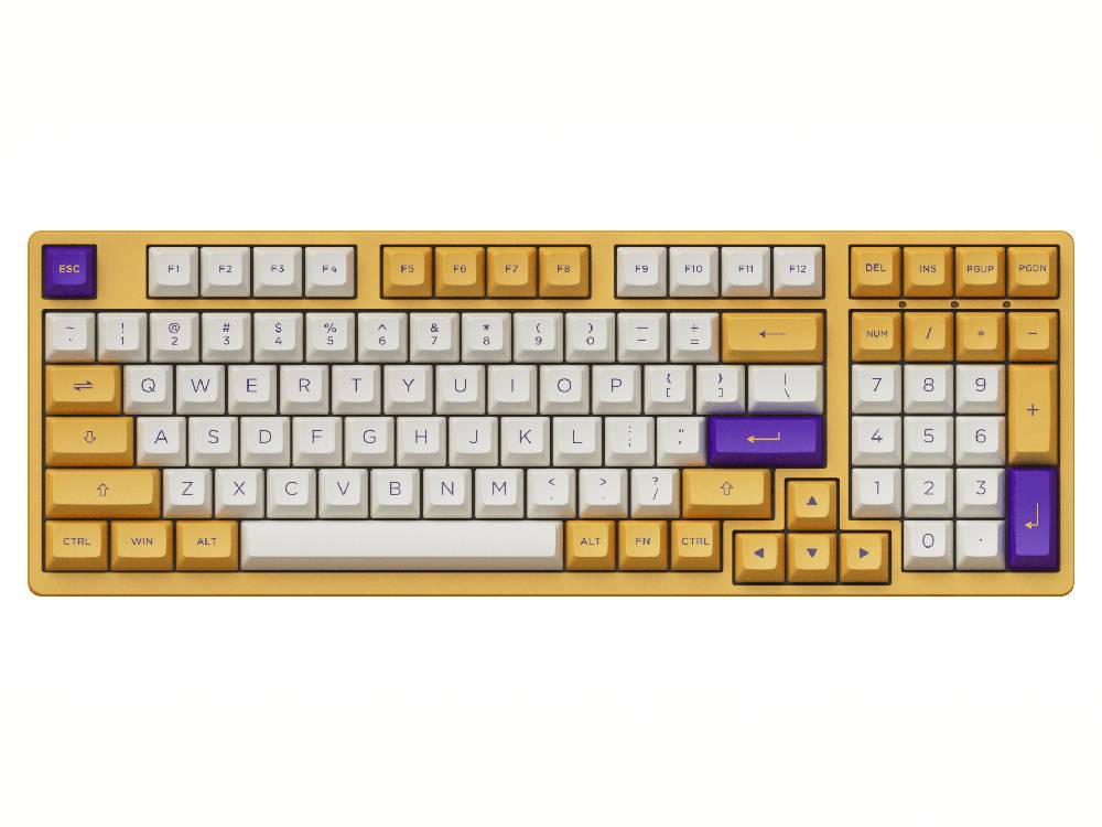 Akko Los Angeles 3098B Plus Wireless Creamy Purple Switch Keyboard ...