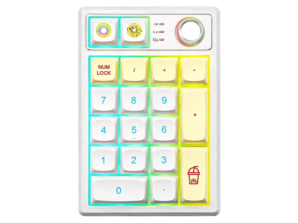 YUNZII YZ19 Gasket Wireless Mechanical Knob Numeric Gateron Brown Switch Keypad Num Pad ...