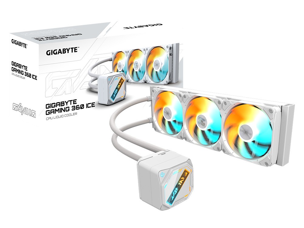 Gigabyte Gaming 360 ICE ARGB All-in-One CPU Cooler - White [GP-GIGABYTE ...