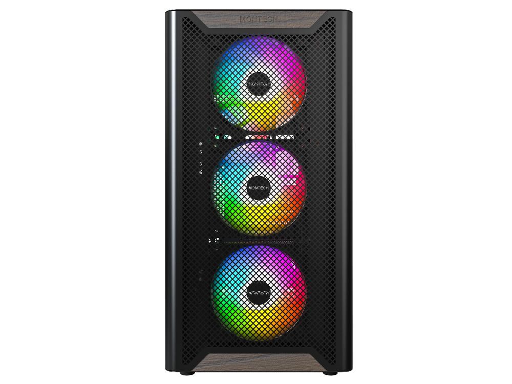 Montech XR Wood ATX Mid-Tower Case - Black [XR Wood (B)]