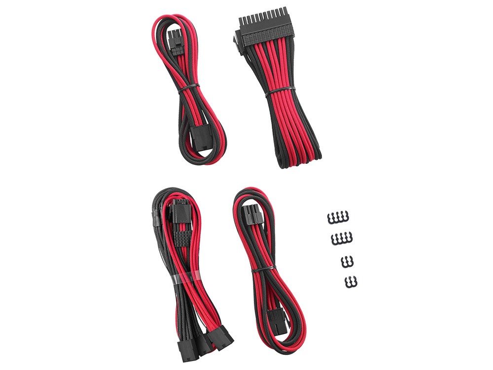 CableMod Pro ModFlex 12VHPWR StealthSense Cable Extension Kit - Black / Red [CM-PCAB-16P3KIT-KKR ...