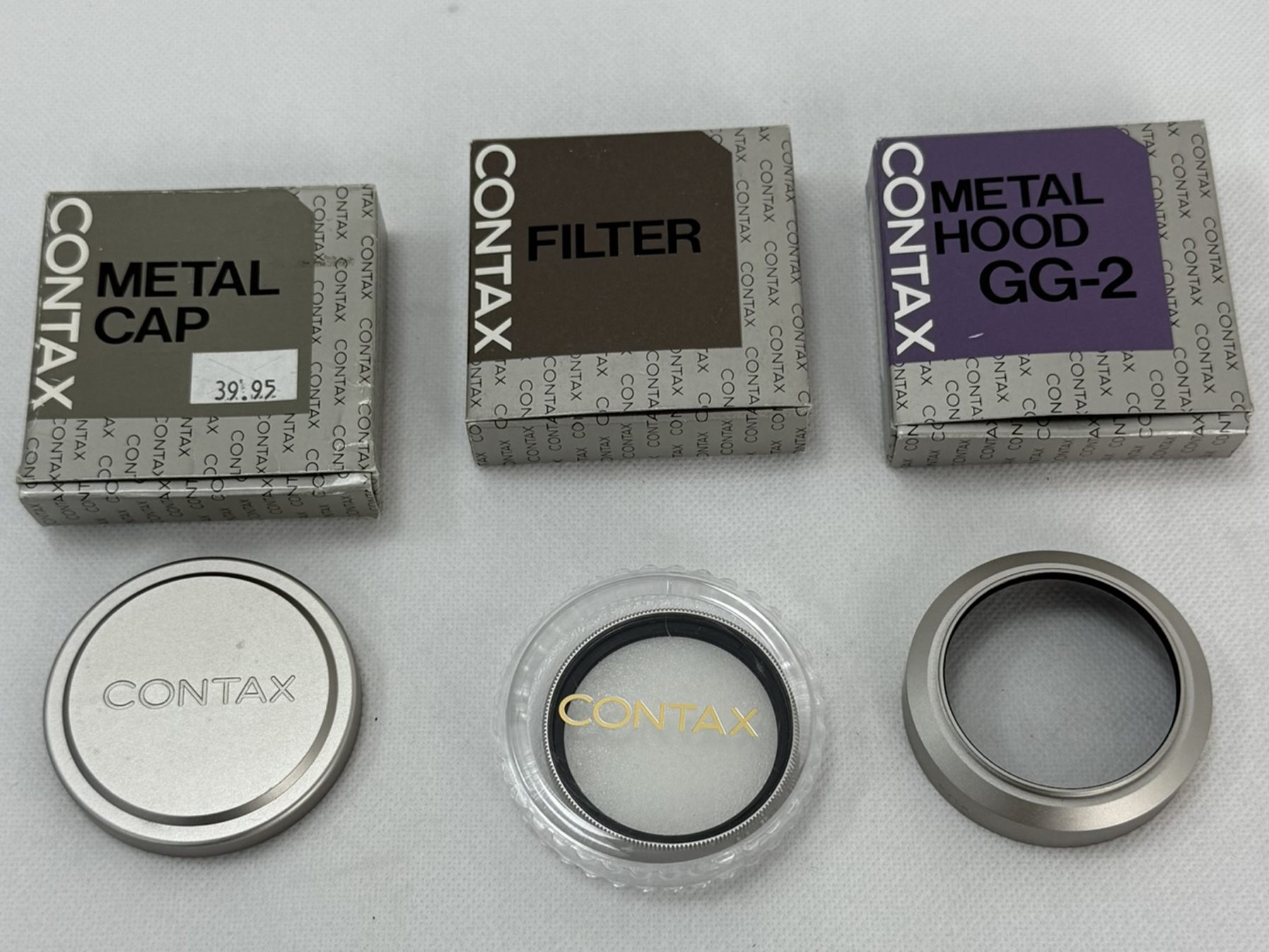 Contax G2 Camera + 45mm Lens + Contax Metal Cap, Metal Hood, Filter ...