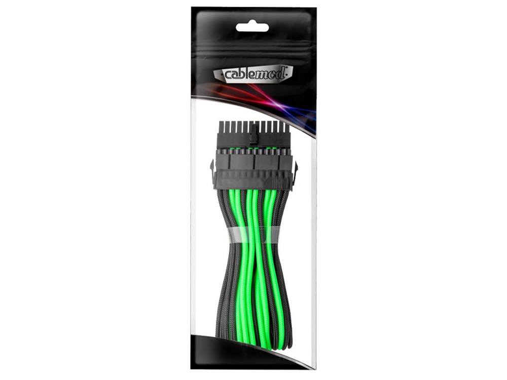 CableMod Pro ModMesh 30cm 24-pin ATX Extension - Black/Light Green [CM ...