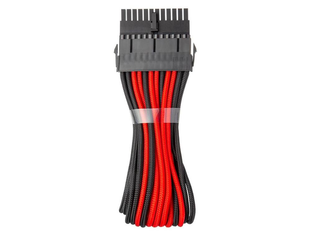 CableMod Pro ModMesh 30cm 24-pin ATX Extension - Black/Red [CM-PCAB-24P ...