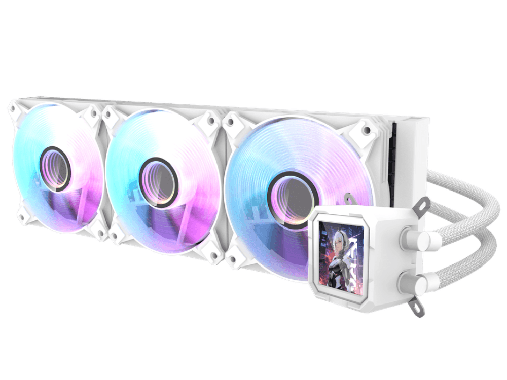 DarkFlash DV360S 360mm ARGB LCD Display Liquid CPU Cooler- White ...
