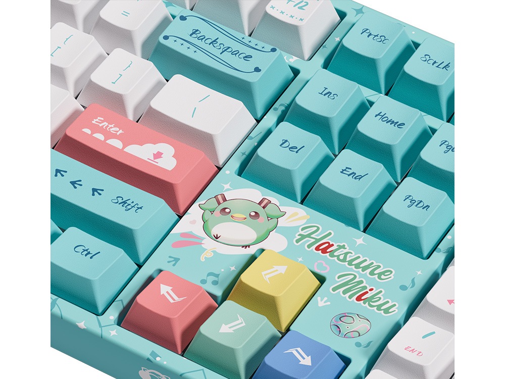 Akko 5108B Plus RGB Tri-mode Wireless Creamy Cyan Switch Mechanical ...