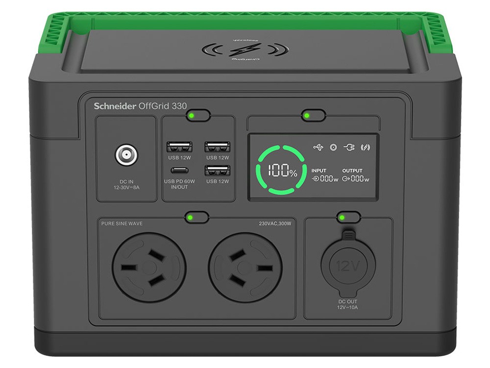 APC PPS330-AZ Schneider OffGrid 330 332Wh Portable Power Station ...