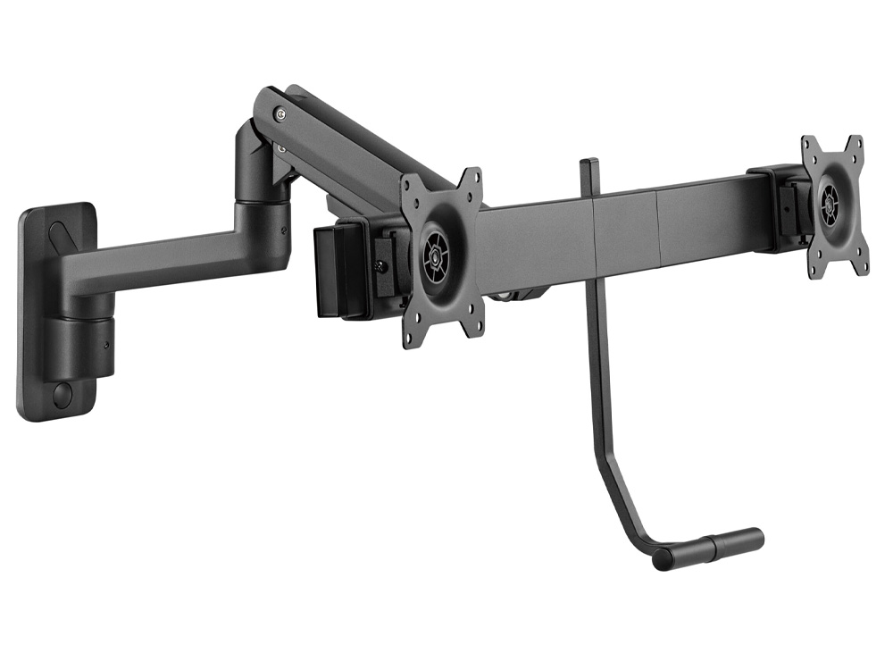 Brateck Fabulous Wall Mounted Gas Spring Dual Monitor Arm [LDA69-2112-B]