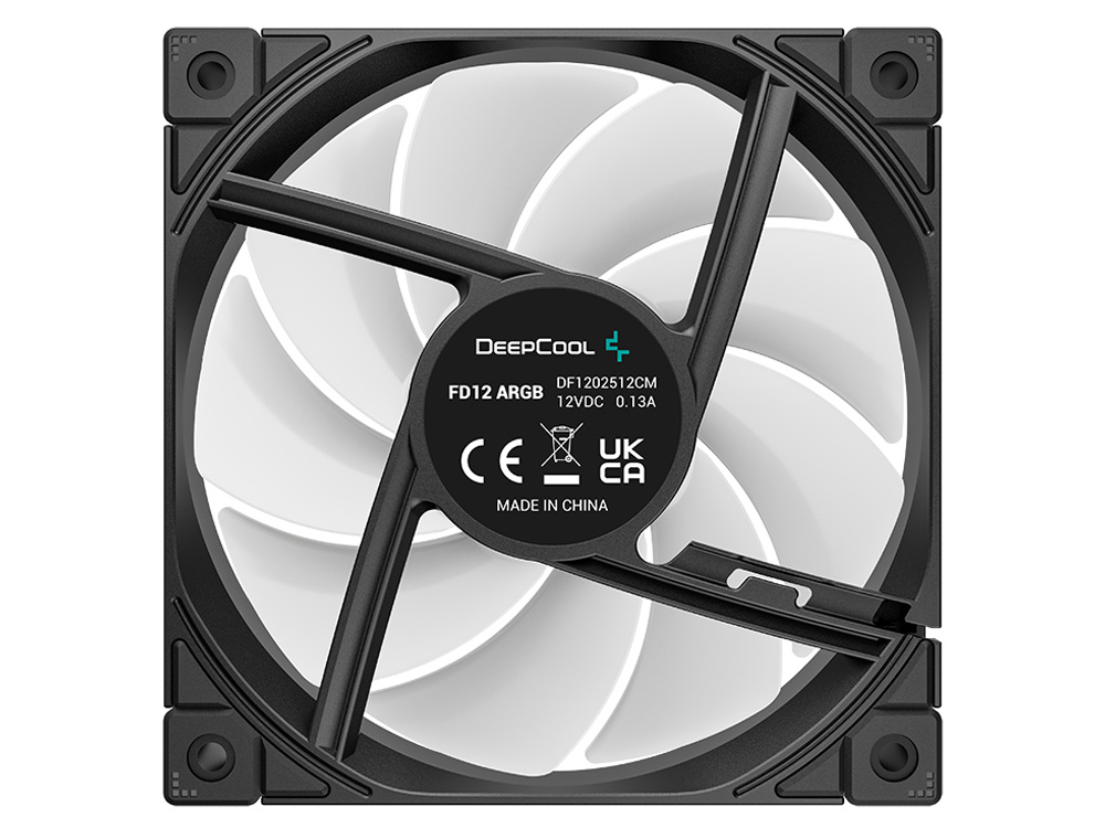 DeepCool FD12 ARGB Performance 120mm Fan - Black [R-FD12-BKAPN1-G]