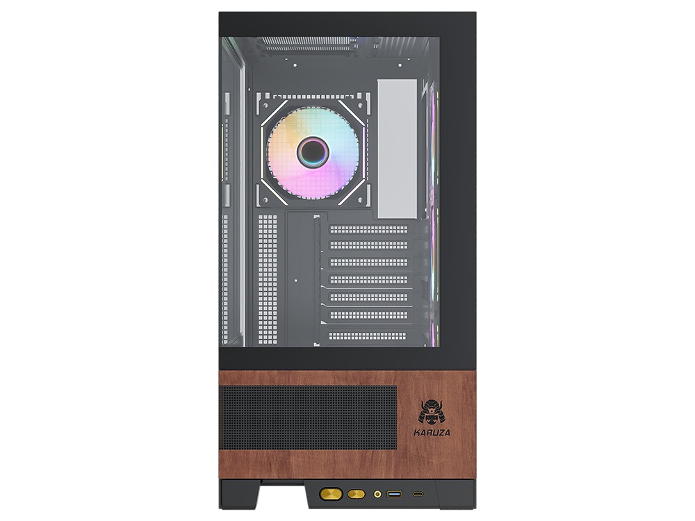 Karuza AGM Tempered Glass LCD Screen Mid-Tower ATX Case - Black [STC ...