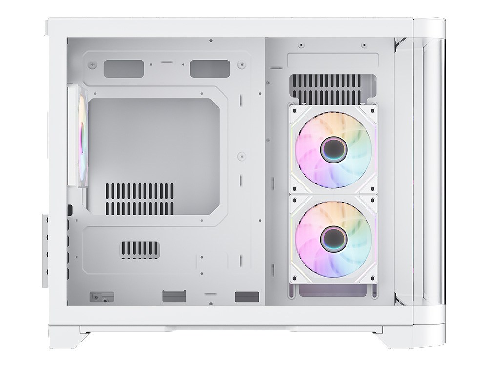 Karuza TM412 Curved Glass Micro-ATX Case - White [STC-TM412B white]