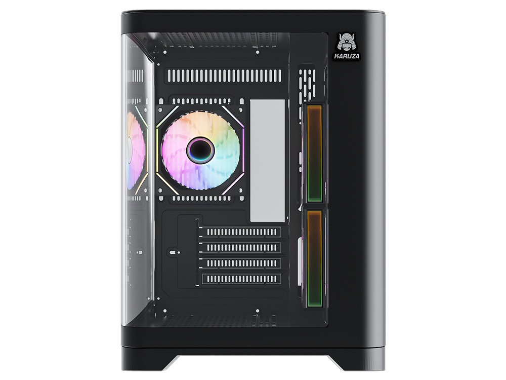 Karuza TM412 Curved Glass Micro-ATX Case - Black [STC-TM412B black]