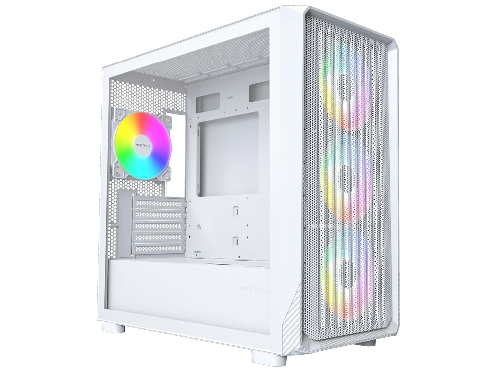 Montech X5M Mesh Micro-ATX Case - White [X5M (W)]