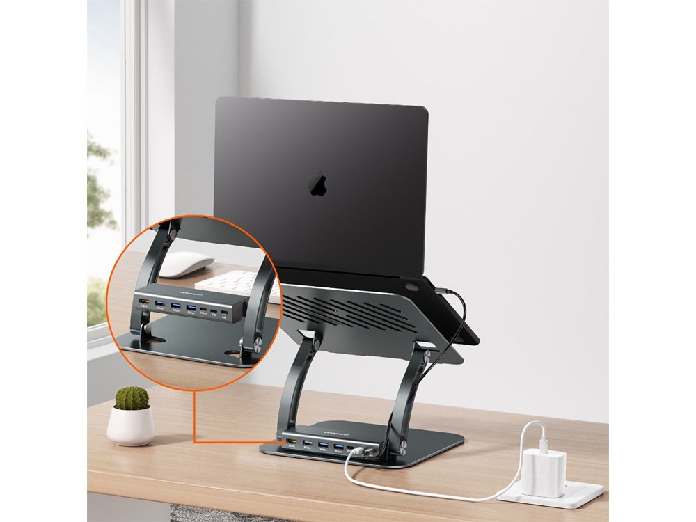 MBeat Stage P6 Laptop Stand with USB-C Dock [MB-STD-P6GRY]