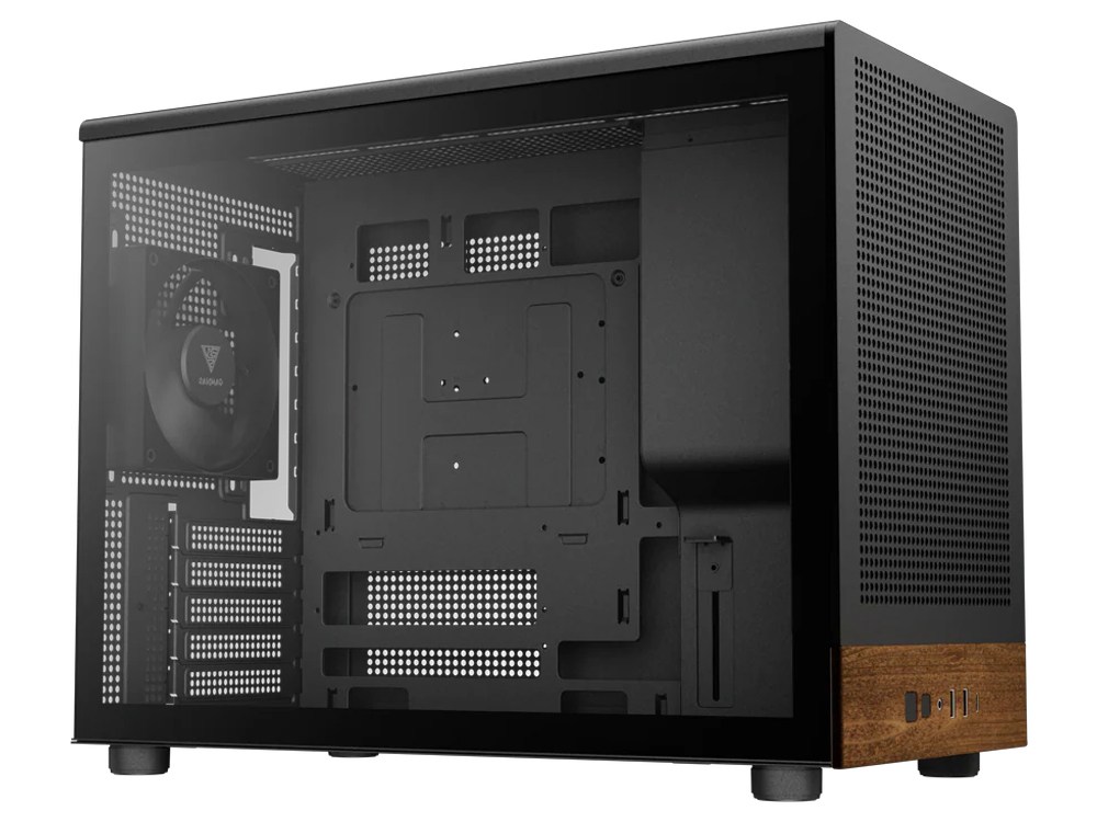 Gamdias ATHENA M4M Wood Tempered Glass Micro-ATX PC Case [CASEGDAM4MWD]