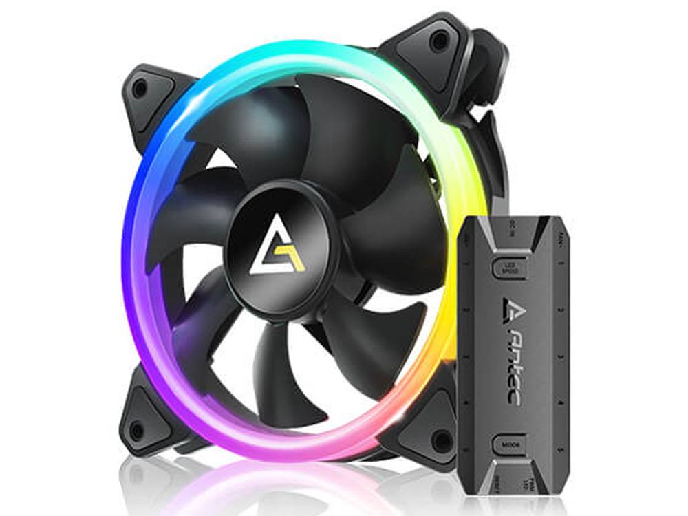 Antec Neon 12 ARGB PWM 120mm Case Fan with ARGB Controller (3-Pack ...