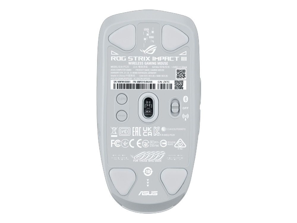 ASUS ROG Strix Impact III Wireless Gaming Mouse - Moonlight White [ROG ...